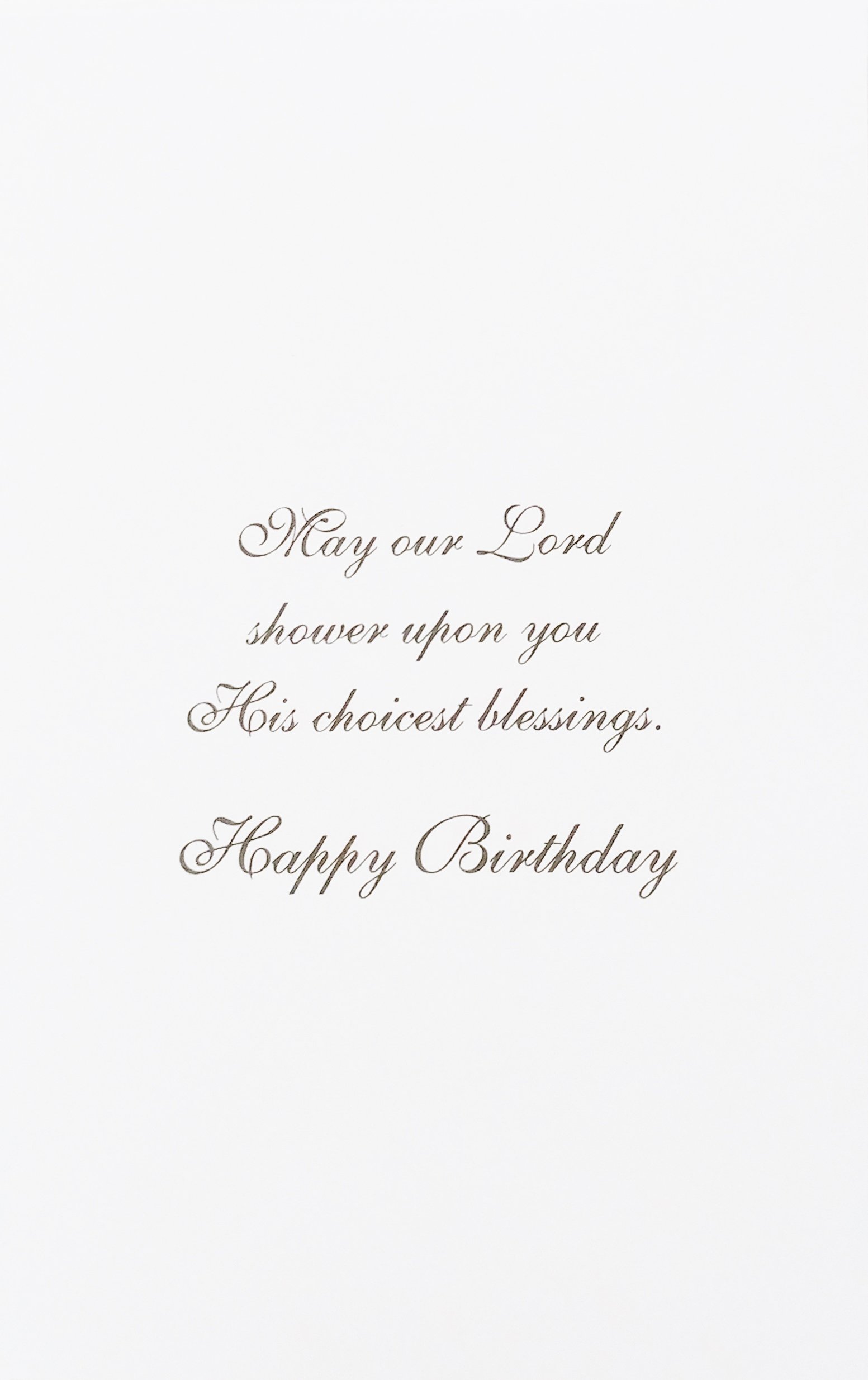 God Be With You On Your 70th Birthday Religious Greeting Card - 70 Seventy/Seventieth -"May our Lord shower upon you His choicest blessings"