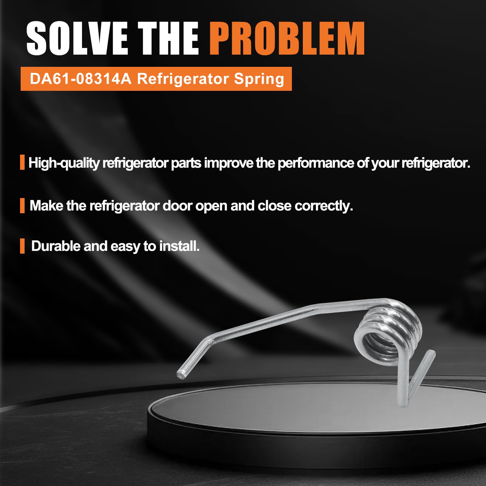 DA61-08314A Refrigerator Divider Door Spring 2 Pcs Refrigerator Replacement Parts Fit for Samsung Refrigerators Compatible with Models RF261BEAEBC/AA RF260BEAEBC/AA RF261BEAESR/AA etc