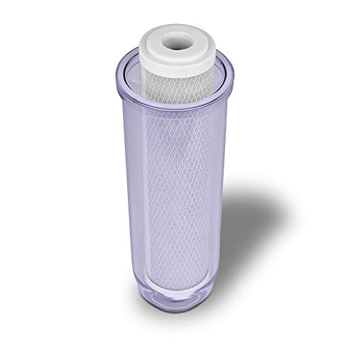 Dual Whole House Water Filter System, Transparent Standard Housings, Presser Relief Button, 3/4β Inlet/Outlet Brass Port, Meets NSF Standards & Regulations (Carbon and Wound String Sediment Filters)