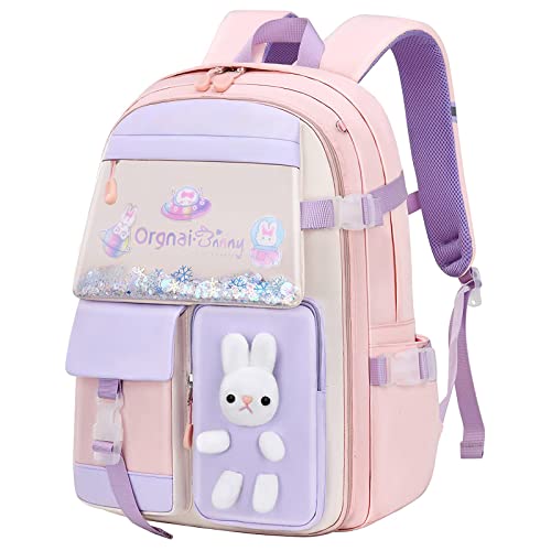 FEUWINK Backpacks for Girls Cute Backpacks for Kids School Waterproof Backpack That Reduces Shoulder Pressure Suitable for Children (Pink1)