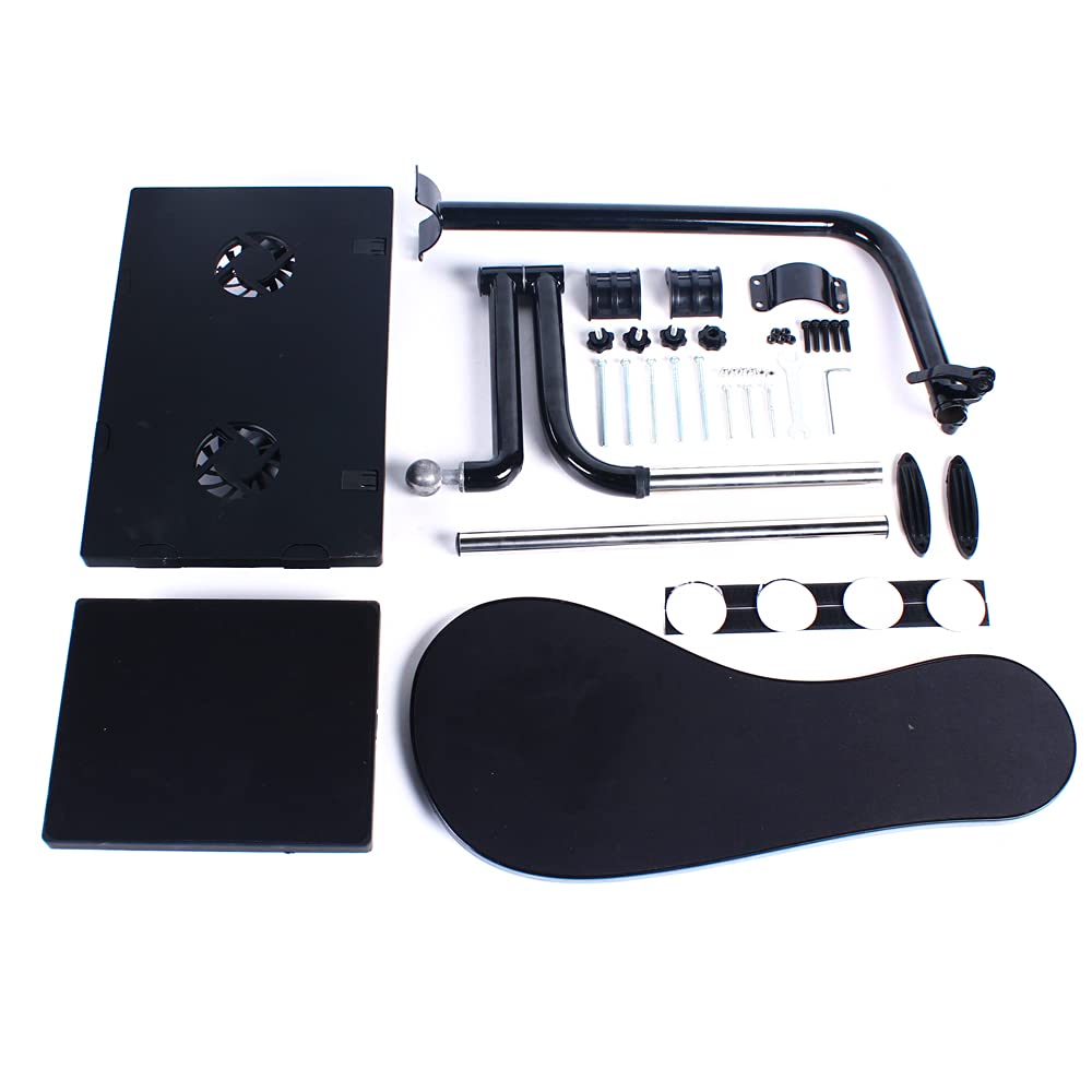 CNCEST Ergonomic Laptop Keyboard Mouse Chair Stand Mount Holder Installed to Chair Stainless Steel, Professional and Efficient