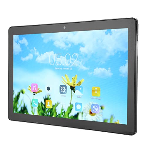 CHICIRIS Tablet, 2.4G 5G WiFi 10.1 Inch Tablet 100240V Octa Core CPU Processor for Home Travel (Black)