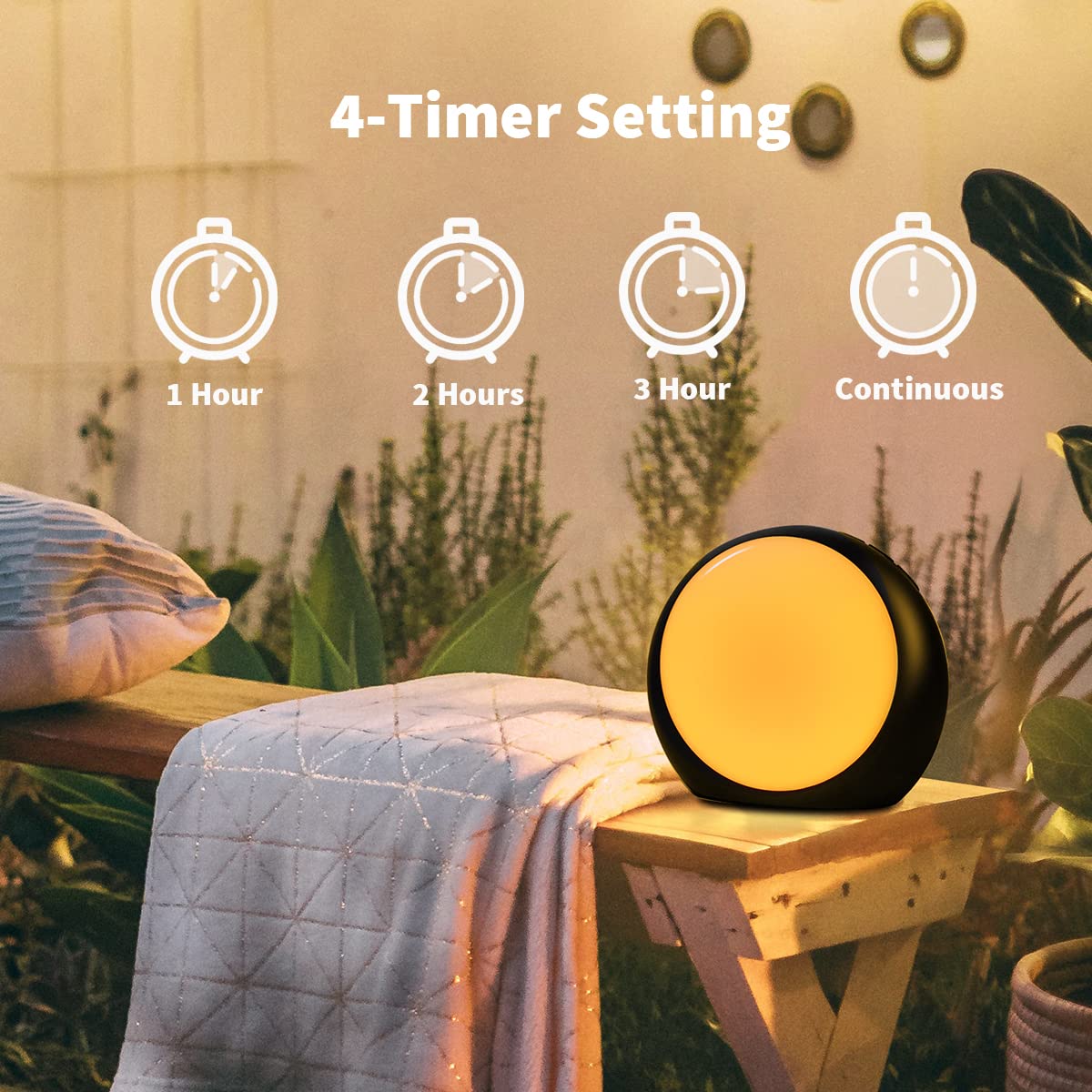 iDealSleep Loudspeakers Brown Noise Sounds White Noise Machine 30 Soothing Sounds 12 Color Night Lights Auto-Off Timer Calming Sleep Machine with Memory Function for Baby Kids Adult for Office Privacy