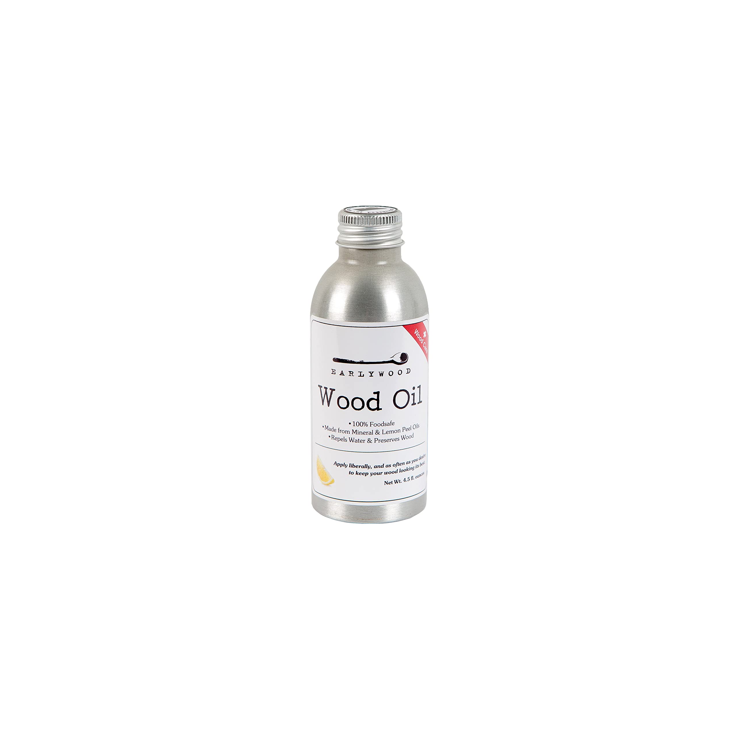 Earlywood Lemon-scented Mineral Oil for Cutting Boards and Wooden Kitchen Utensils; Food Safe, Clear, 4.5 oz.