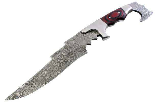 Custom handmade Damascus steel fixed blade hunting knife. PPI-12
