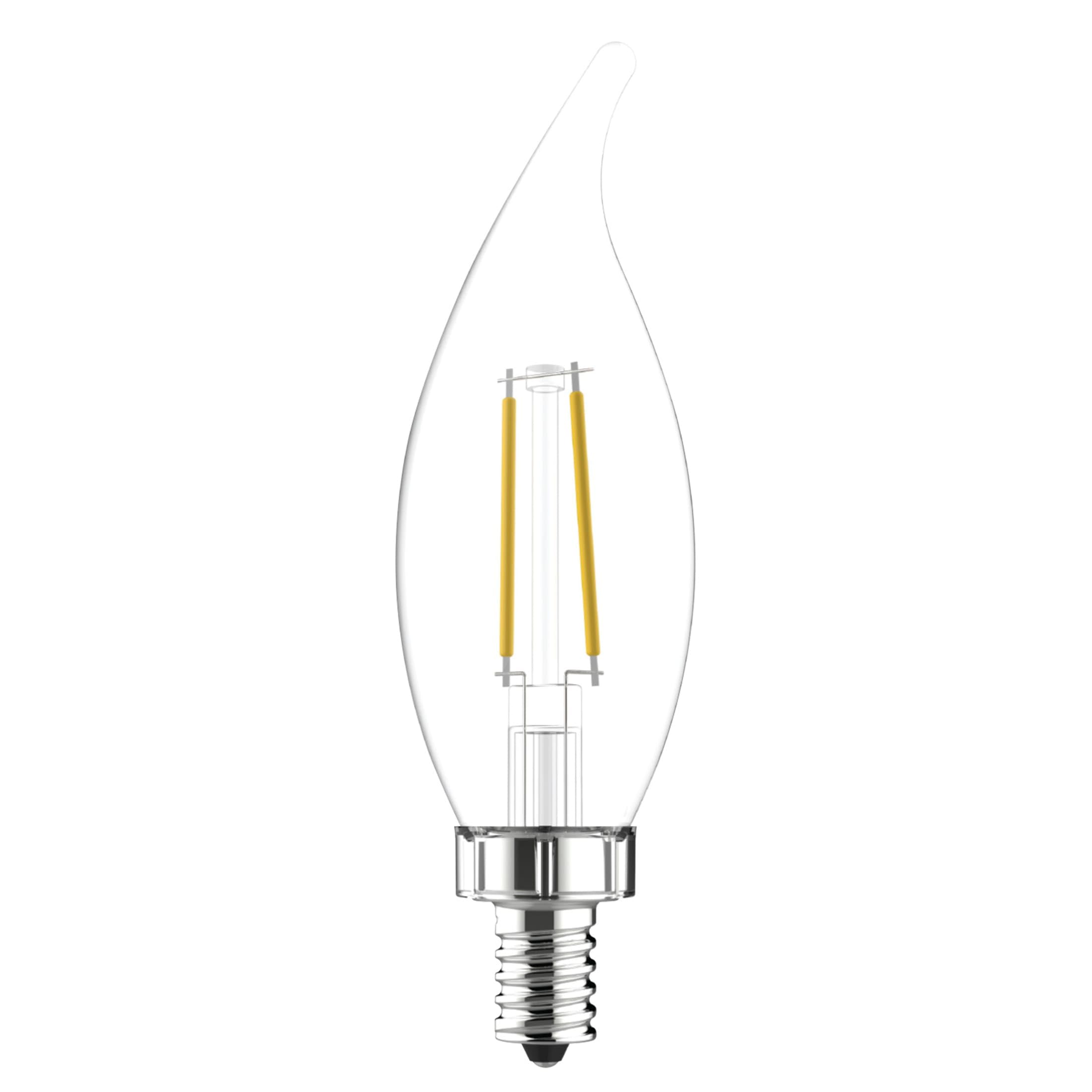 GE Relax LED Light Bulbs, 40 Watt, Soft White, Decorative Bulbs, Clear, Small Base 2 Count (Pack of 1)