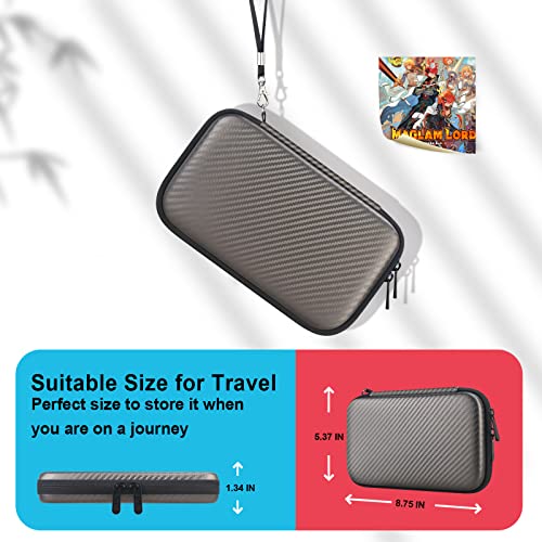BOVKE 96 Game Card Storage Case for Nintendo Switch & Switch OLED Games Cards or PS Vita Games or SD Cards, Portable Switch Game Cartridge Holder Hard Shell Travel Pouch Case Home Safekeeping, Black