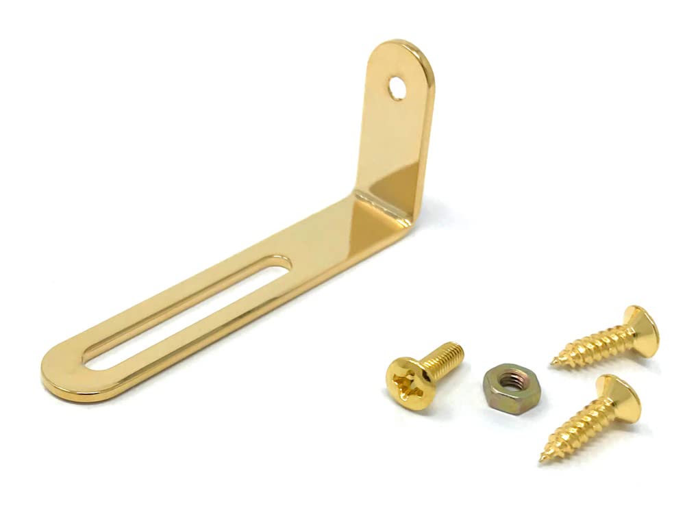 Pickguard Mounting Bracket compatible with Gibson Epiphone Les Paul Electric Guitar with Screws by VINTAGE FORGE (Gold) LPB20-GLD