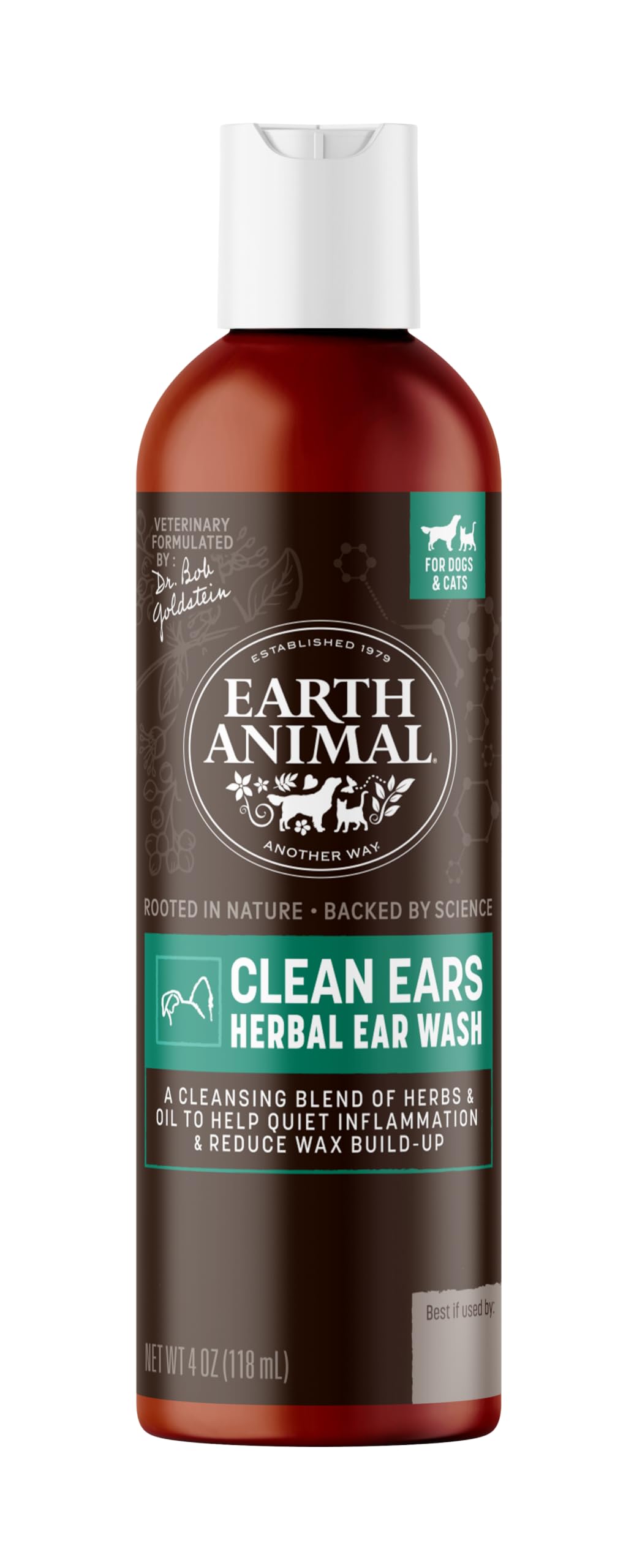 Earth Animal Herbal Remedies | Clean Ears Ear Wash | 4 fl oz