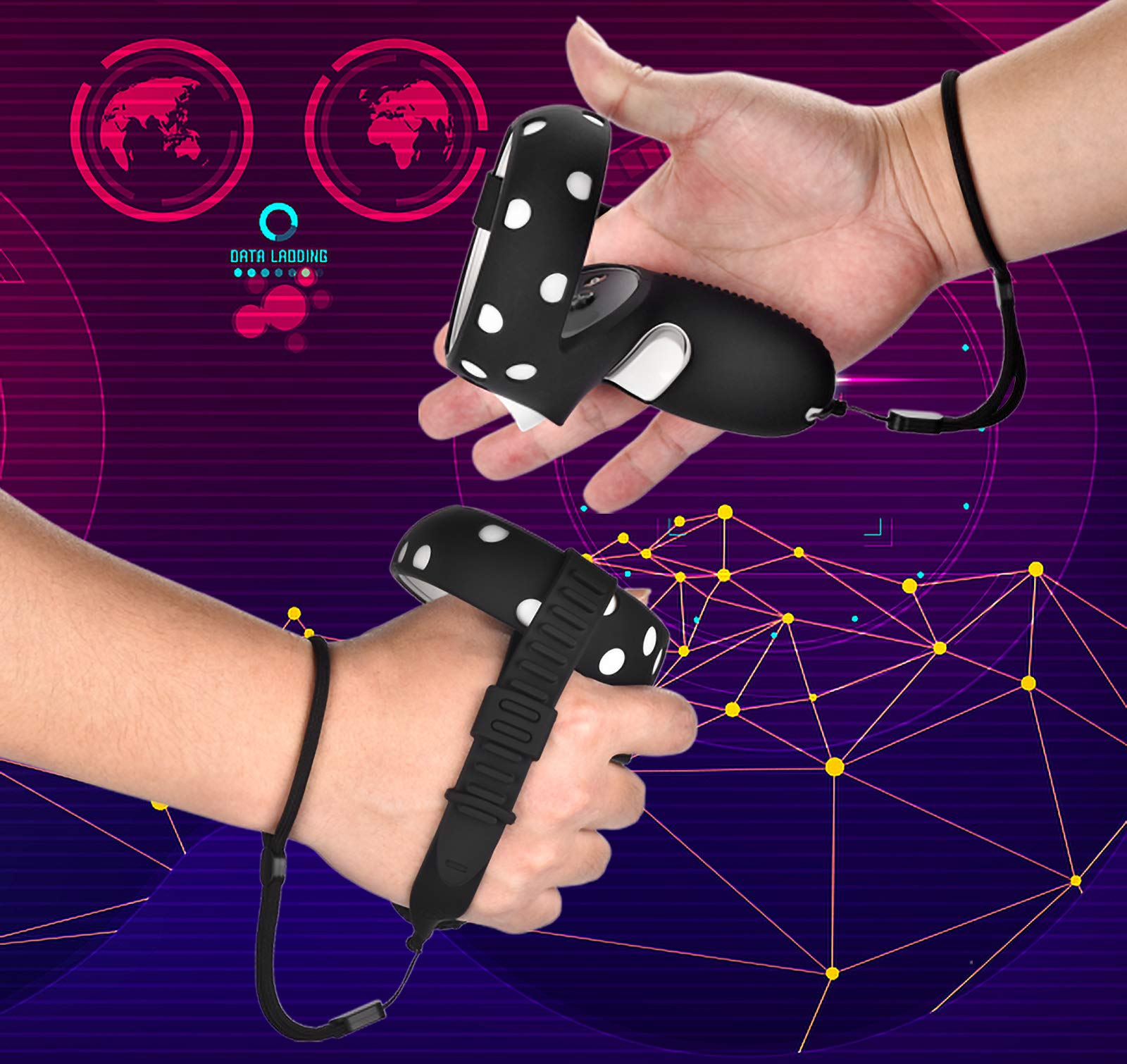 XIAOGE Controller Accessories for Quest 2 with Face Cover Combo, VR Headset Accessory Sweatproof Anti Collision