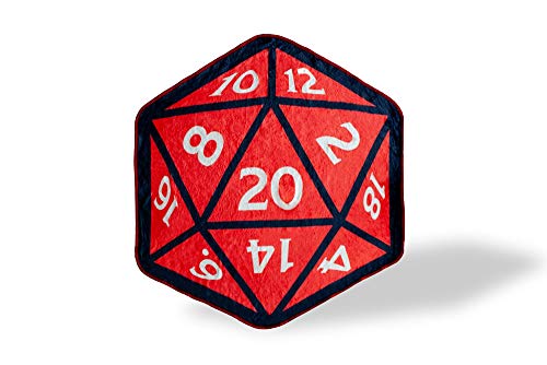 JUST FUNKY Dungeons and Dragons D20 Fleece Throw Blanket | Soft Blankets and Throws Fleece Blankets for Gamers | Designed After The D&D 20-Sided Dice | Measures 52 x 48 Inches