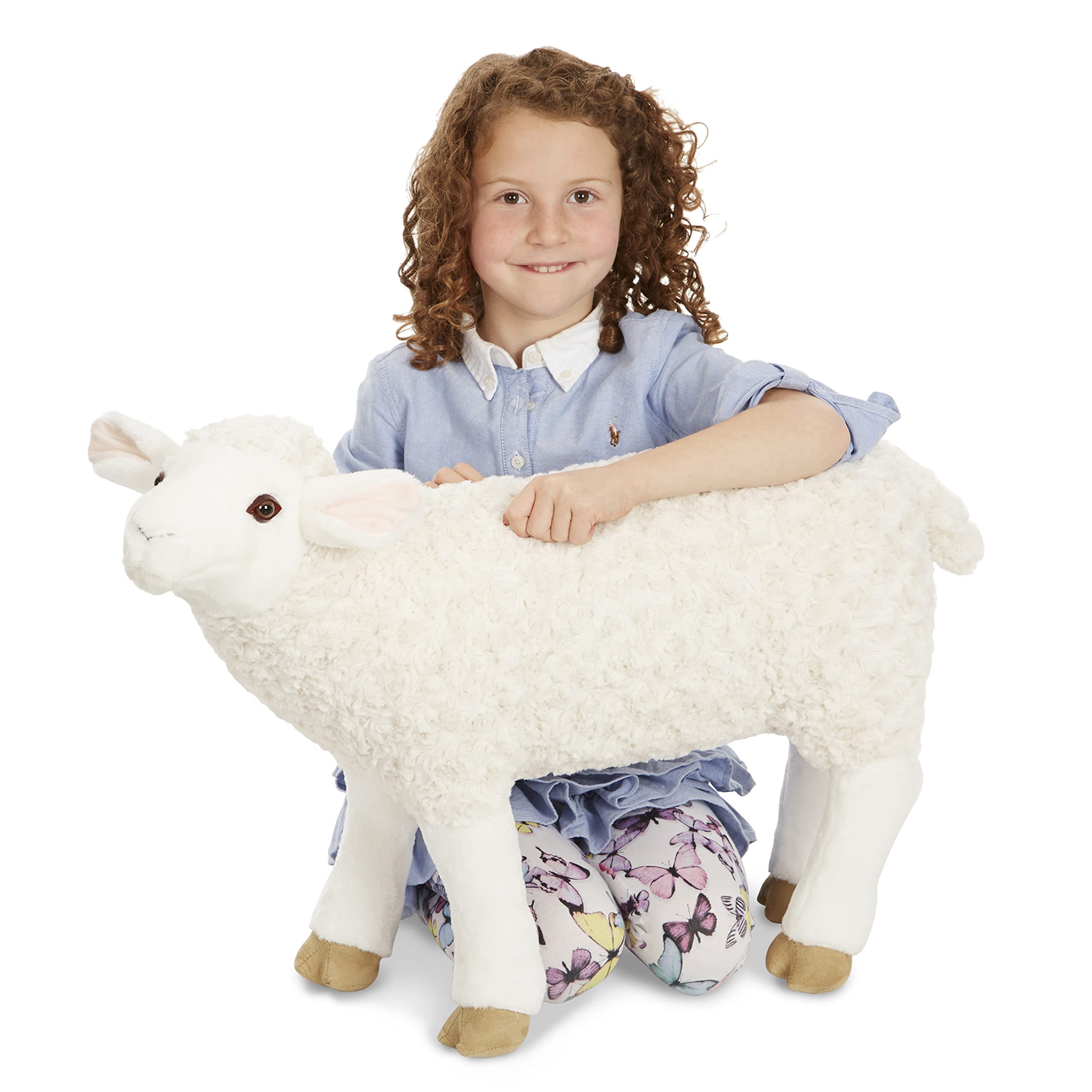 Melissa & Doug Giant Lifelike Sheep Plush - 2 Feet Tall Stuffed Animal Toy for Ages 3+
