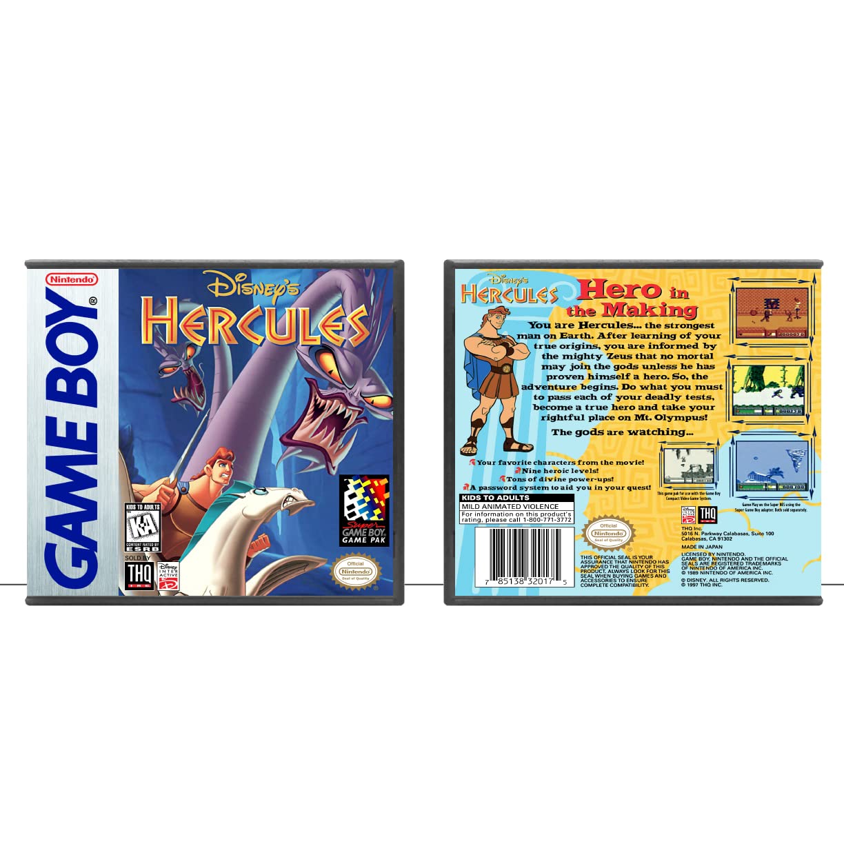 Disney's Hercules | (GB) Game Boy - Game Case Only - No Game