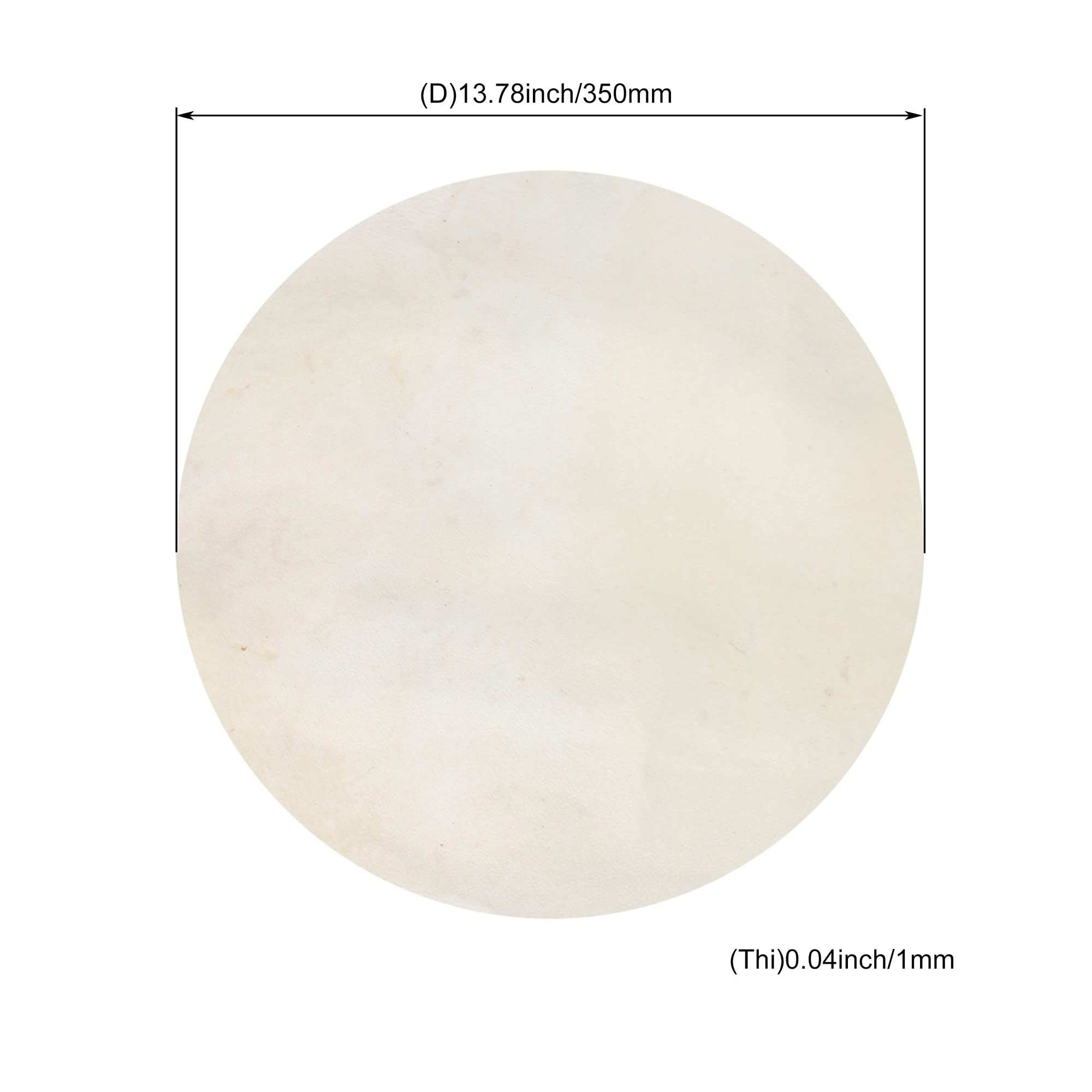 BQLZR 35cm Diameter Goat Skin Round Drums Head for Bongo Drum Parts Beige Pack of 2