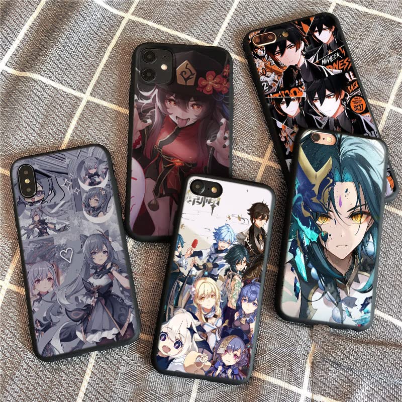 Genshin Impact Case for Samsung Galaxy Note 10 Plus, Anime Game Genshin Impact Raiden Shogun Design Soft Silicone Cover Phone Case for Samsung Note 10 Plus (with Cute Figure Keychain)