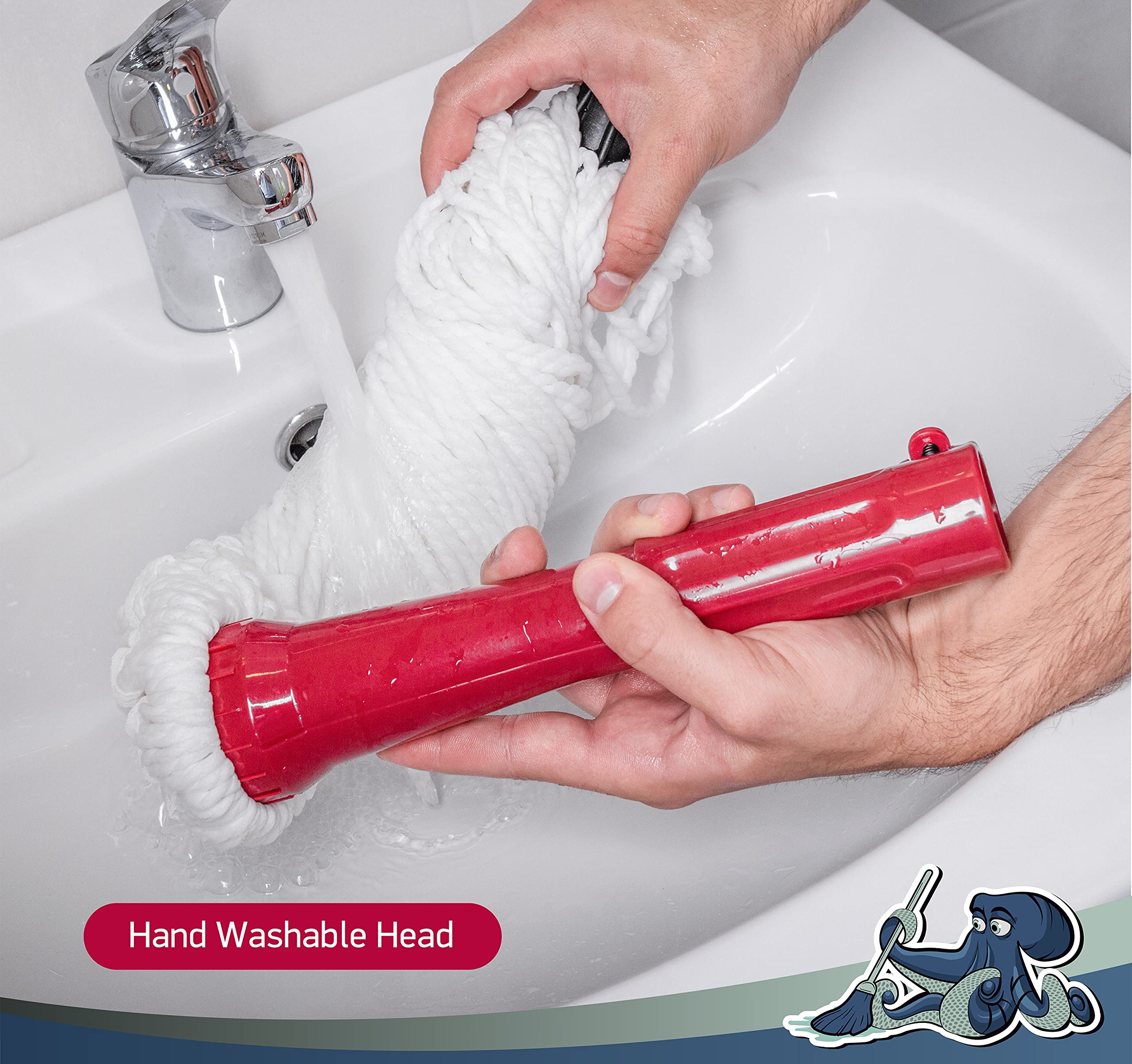DSV Standard Replacement Mop Head for DSV Wringing Twist Mop, Wet or Dry Floor Cleaning Mop Head (Does not Include Handle)