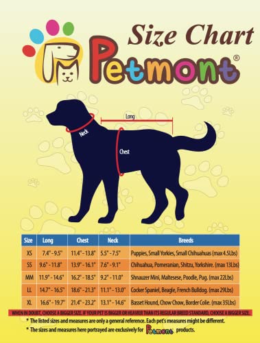PETMONT Casual T-Shirt for Pets Desing: Love Navy Blue and White Great for Small and Medium Dogs Size Extra Small