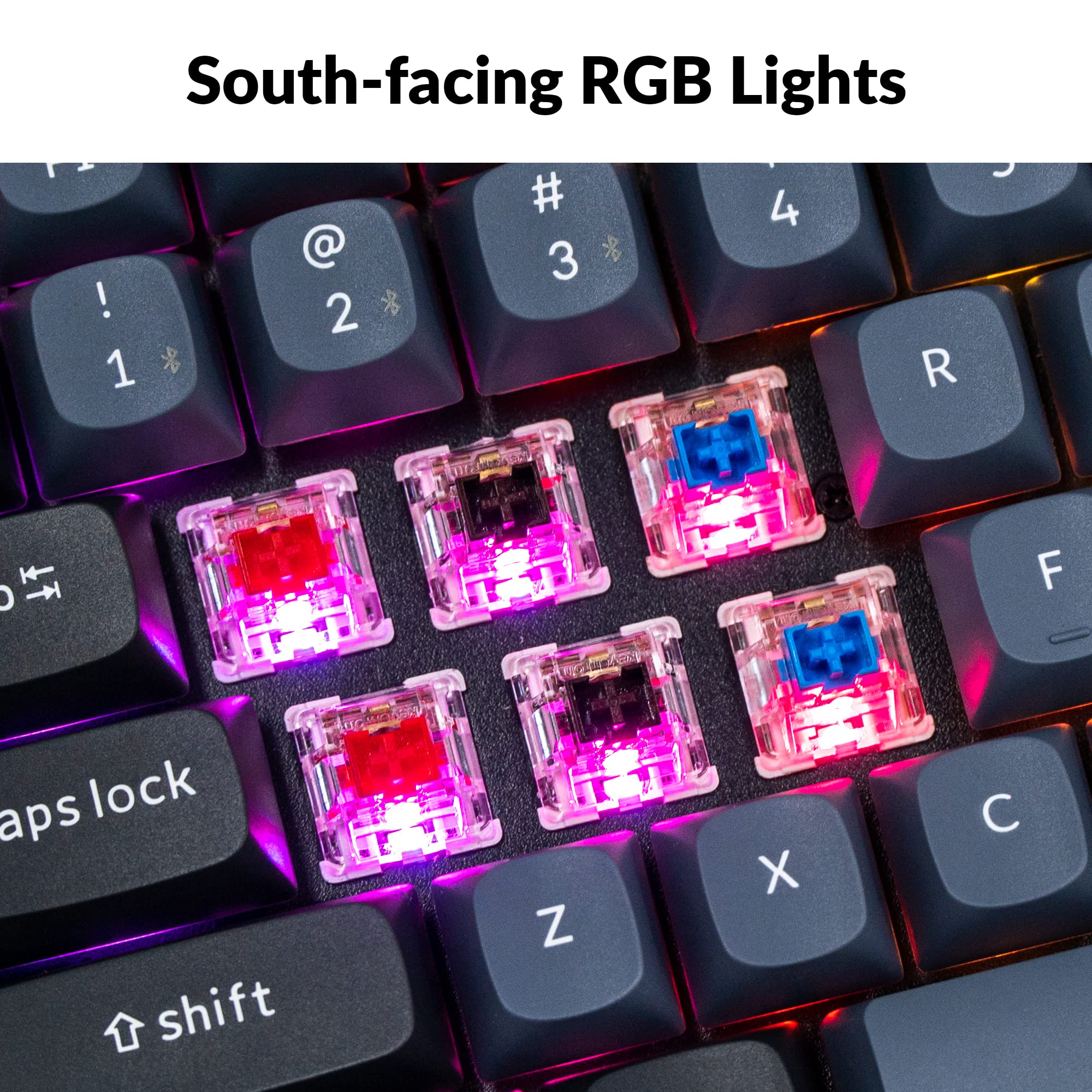 Keychron K2 Pro Wireless & Wired RGB Custom Mechanical Keyboard with Hot-swappable K Pro Brown Switch, QMK/VIA Programmable Macro, 75% Layout Aluminum Frame Keyboard for Mac Windows Linux