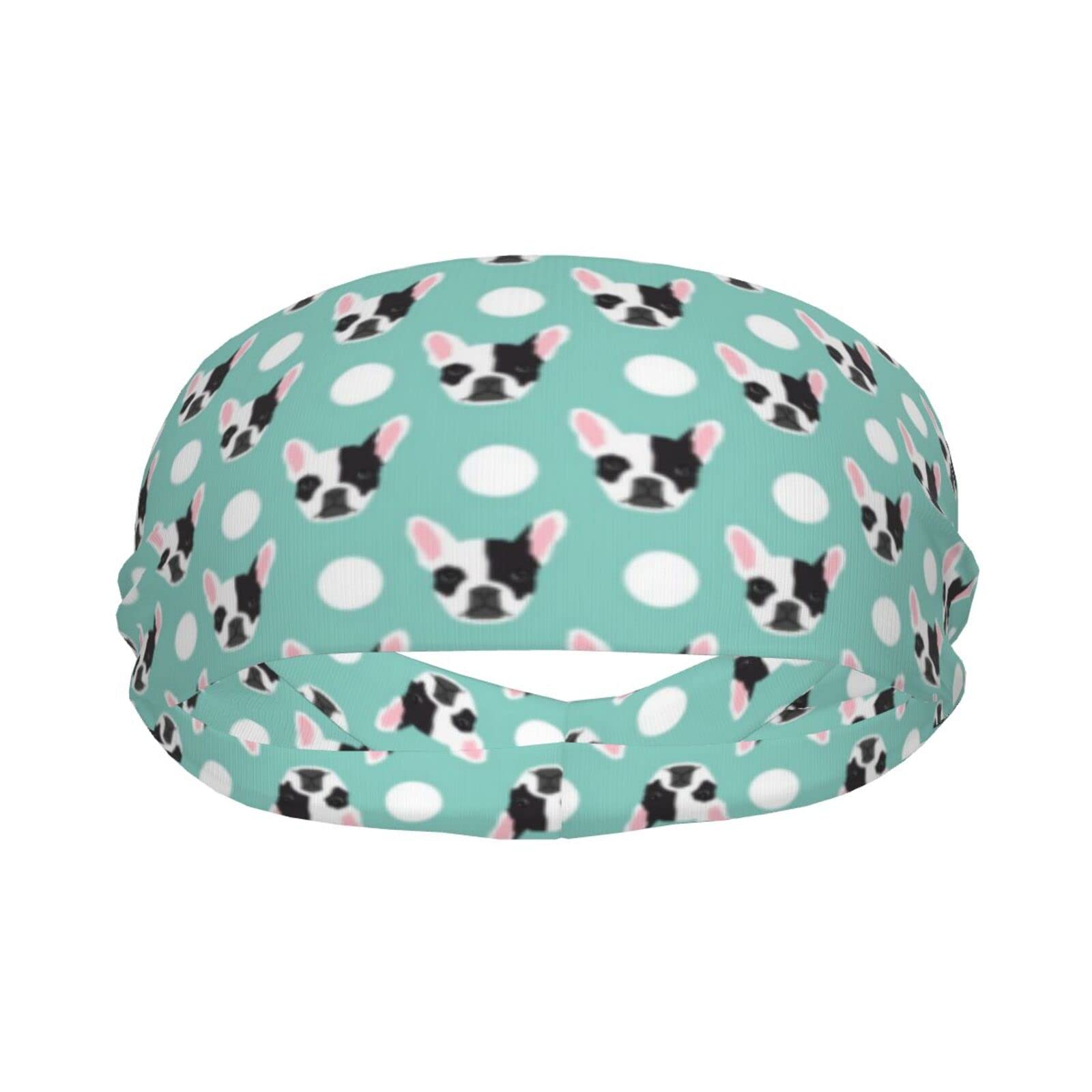 Cycling Headband Cute French Bulldog Men Women Breathable Sweatbands