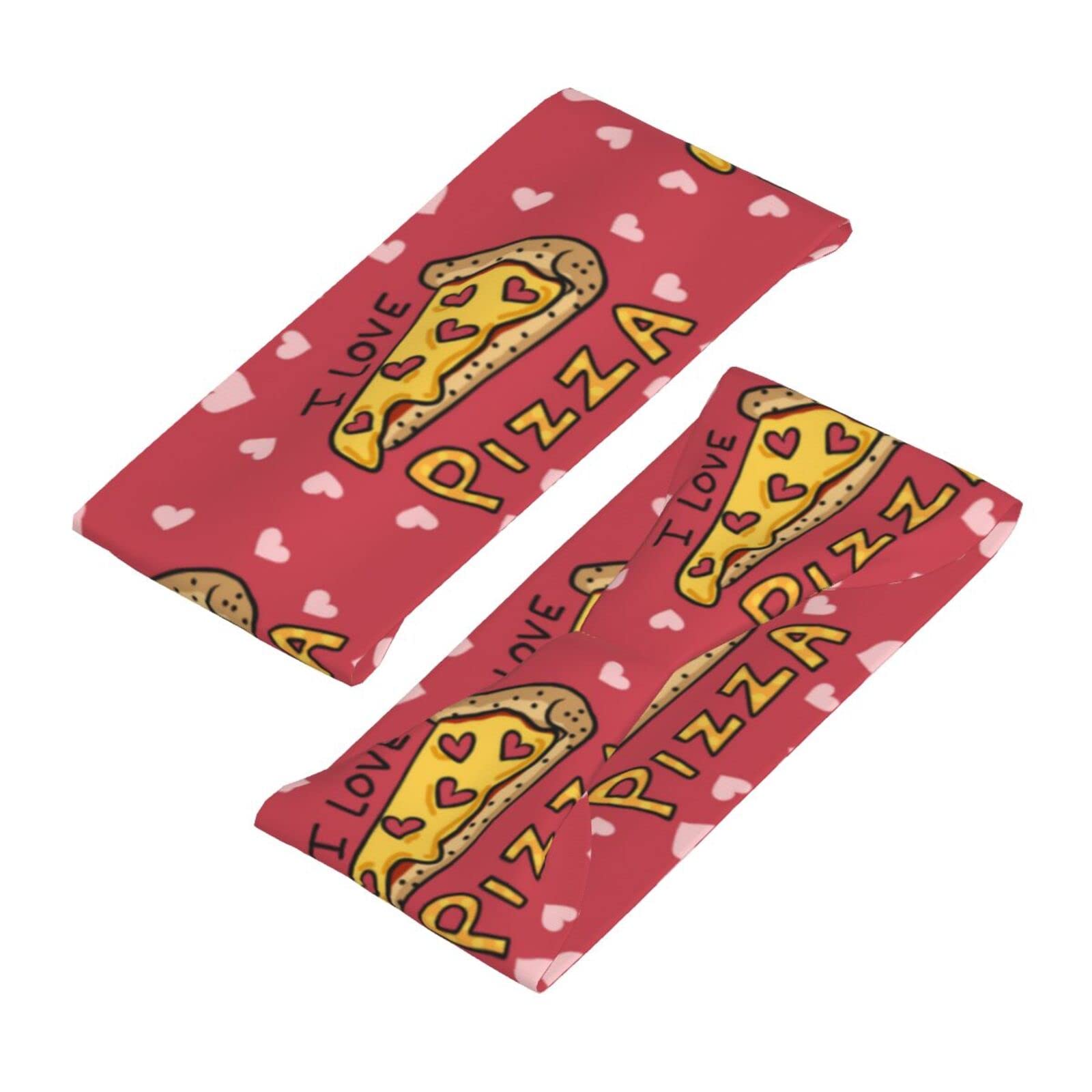 Cycling Headband Love Pizza Head Wrap Stretch Sweatbands