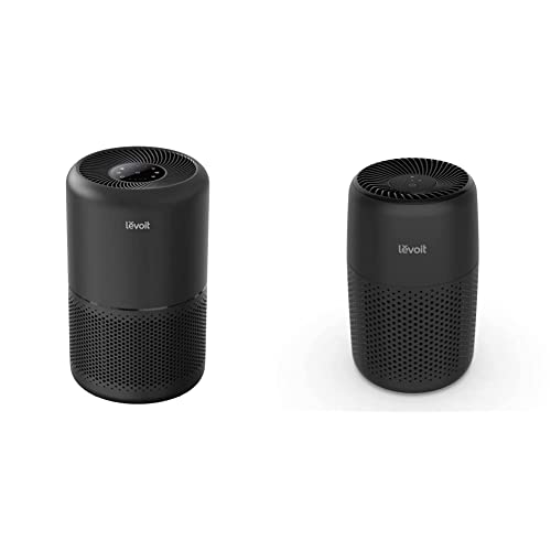 LEVOIT Air Purifier for Home Allergies Pets Hair in Bedroom, Black & Air Purifiers for Bedroom Home, HEPA Filter Cleaner with Fragrance Sponge for Better Sleep, Filters Smoke, Allergies, Black