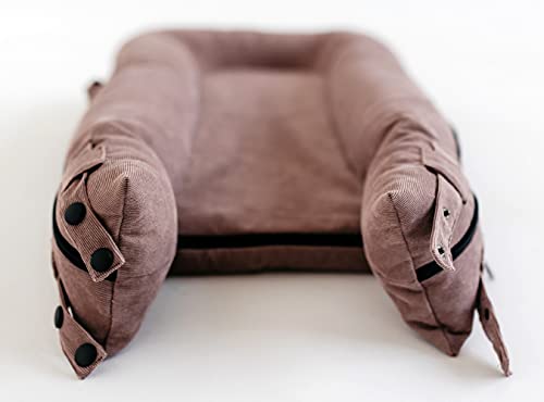 Lounger Cover by Sofia Amber – Cover ONLY for DockAToT and Sleepyhead Deluxe + Docks - Baby nest Sleep Pod Replacement Extra Cover - Cocoa