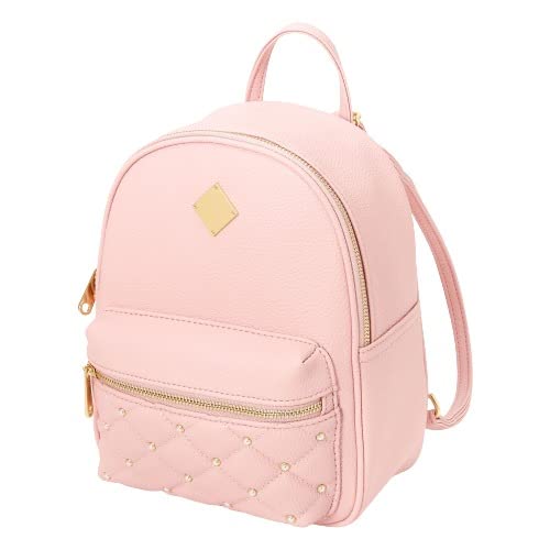 Claire's Back to School Basics with our Quilted Pearl Small Pink Backpack and Fuzzy Plush Polka Dot Diary for Girls and Tweens