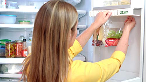 Zip n Store - Your Refrigerator Organizer Bins - Ziploc Bags Easy Fridge Organizer - Organizes 10 Bags, Perfect For Leftovers, Easy To See & Install, Access Food, Does not come with Tracks - Door