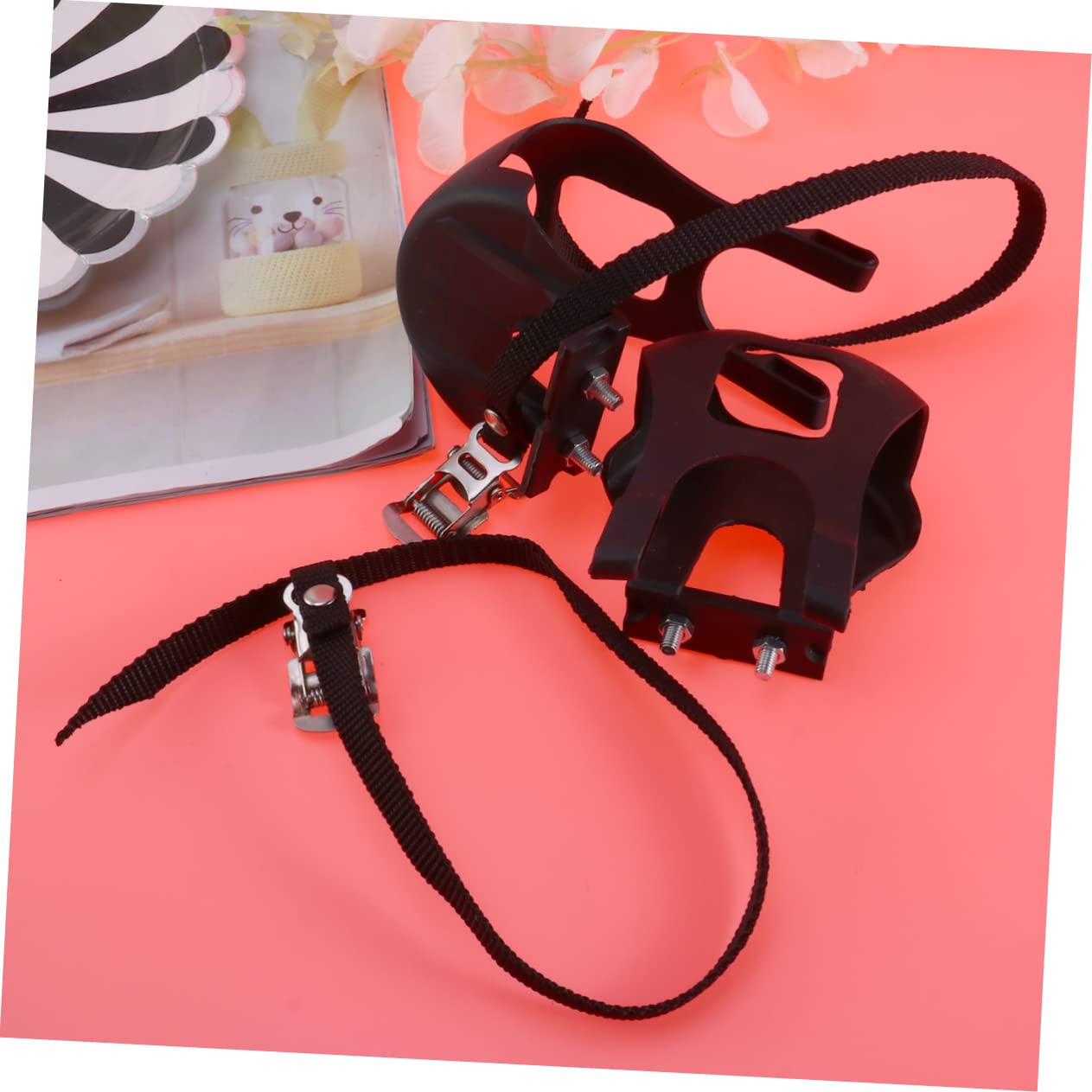CLISPEED Bicycle Pedal Straps 2pcs MTB Pedals Anti-Slip Toe Clip Drawstring Bike Bike Pedal Straps