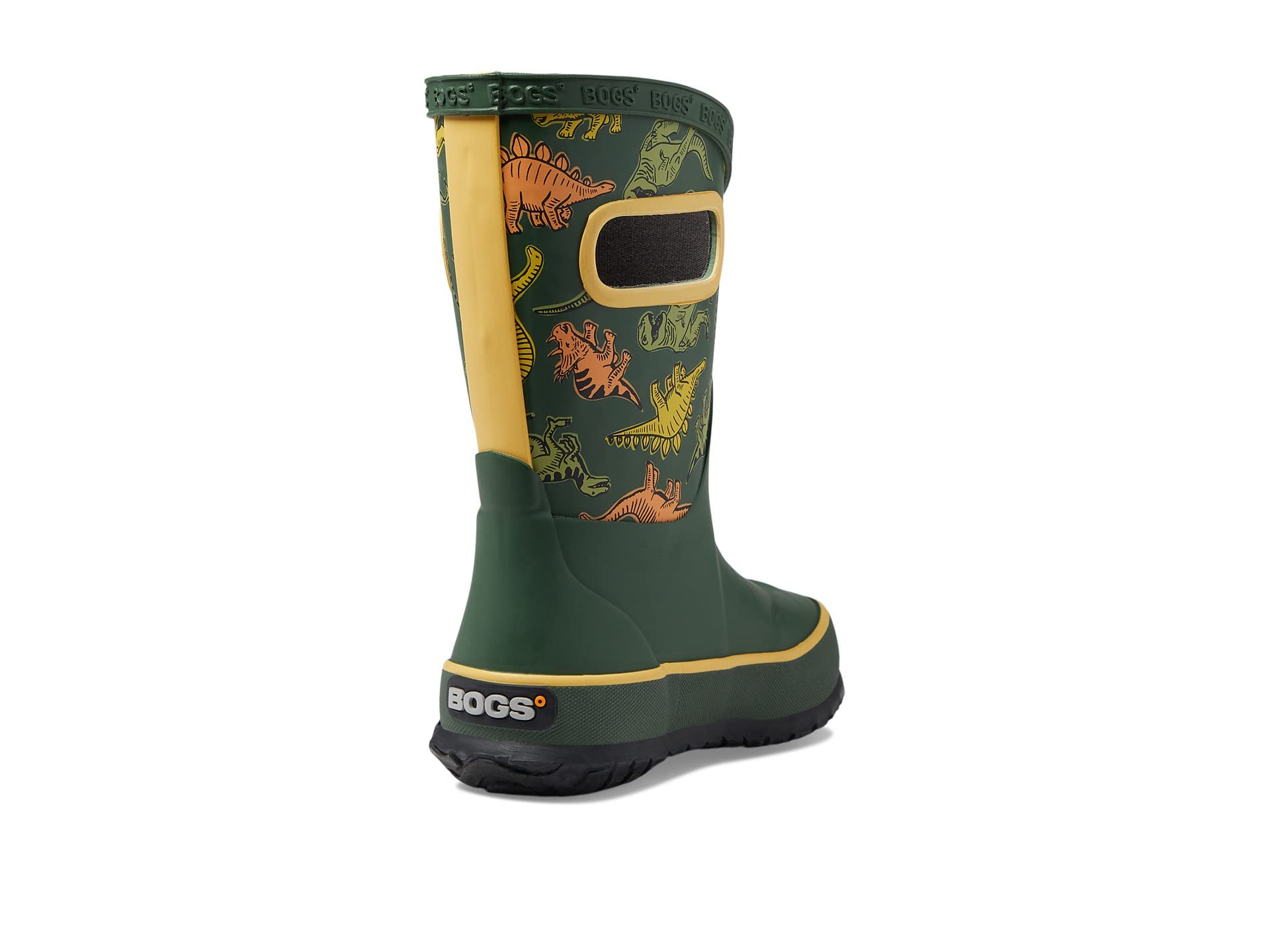 BOGS Rain Boot Super Dino (Toddler/Little Kid/Big Kid) Dark Green 2 Little Kid M