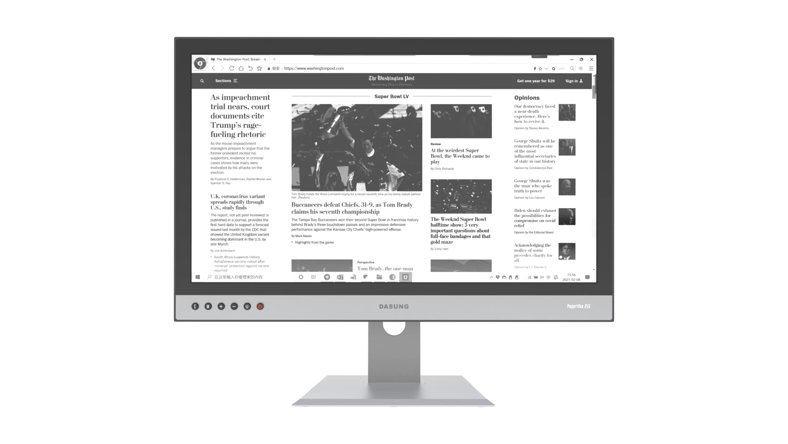 DASUNG 25.3" Paper Like 253 E-Ink Monitor with Front Light (Dark Knight Version)