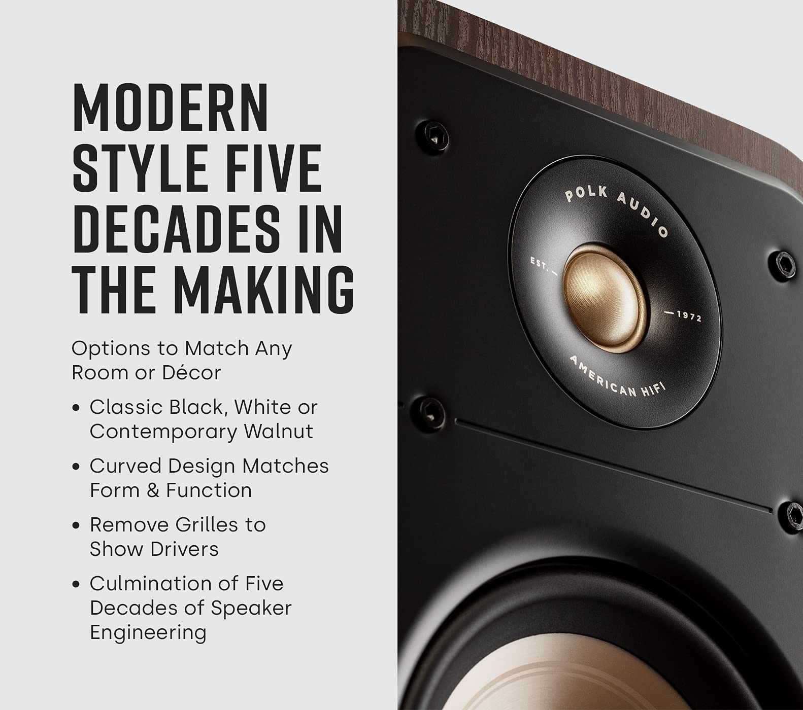 Polk Audio ES10 Surround Wall Mount Speakers, Black & Polk Audio ES15 Wall Mount Bookshelf Speaker, Black