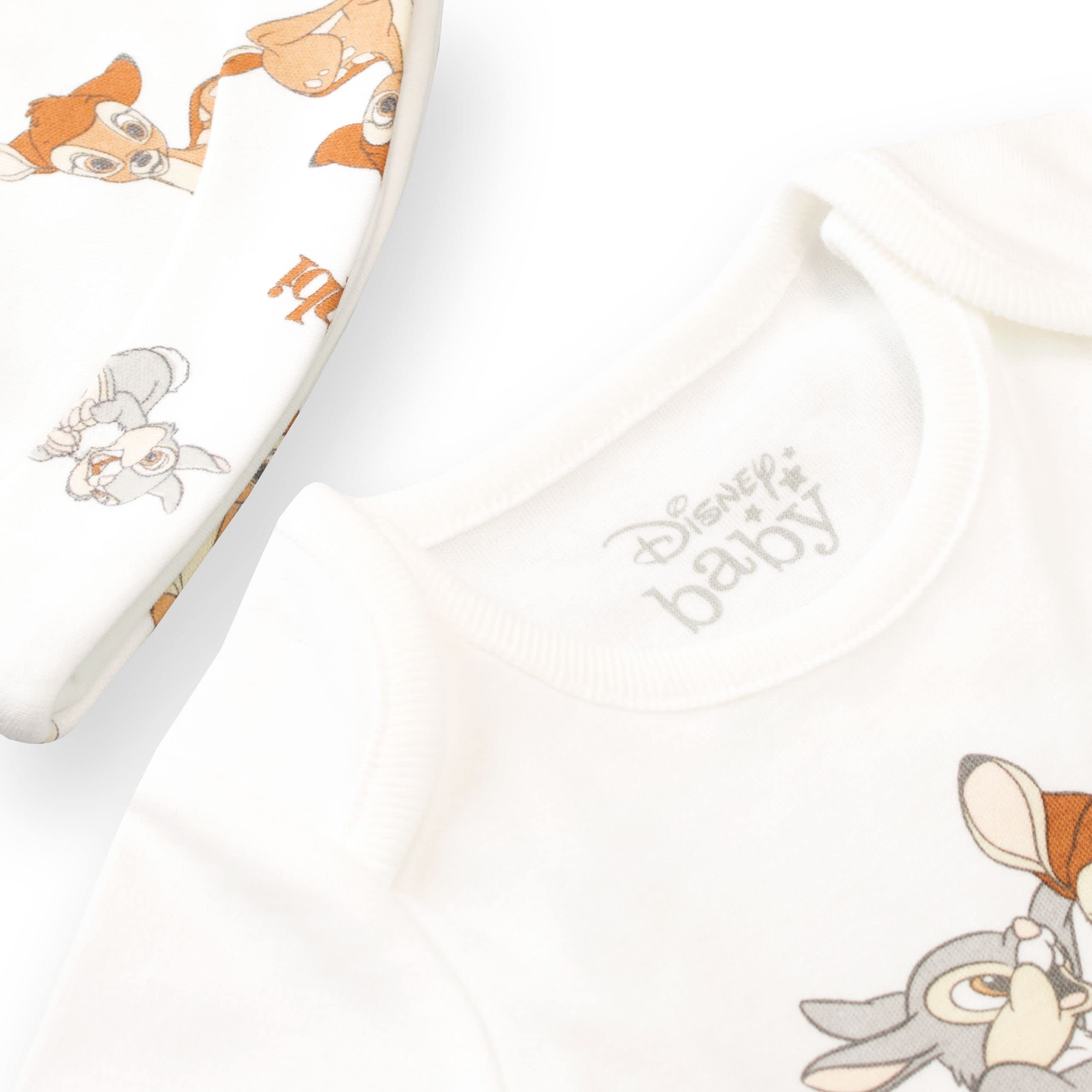 Disney Baby Girls Bambi Bodysuit with Hat and Bib Outfit 5 Piece Set White 12 M