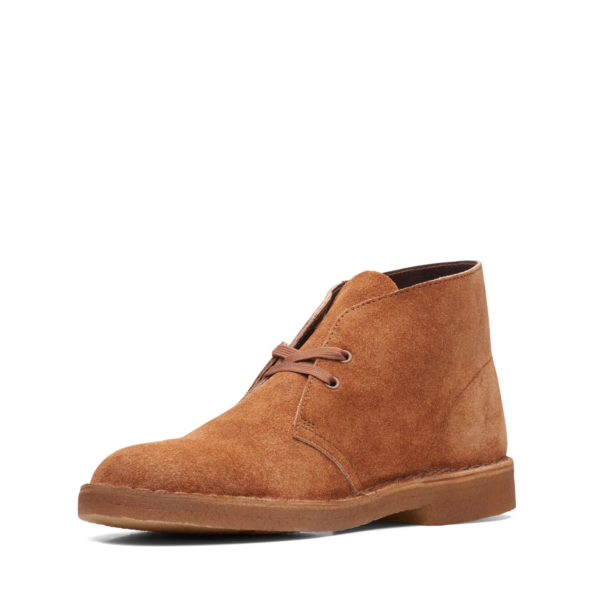 Clarks Men's Desert Boot Chukka Boot, Ginger Hairy Suede, 9.5