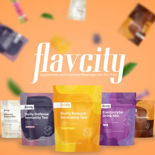 FlavCity Protein Powder Smoothie, Chocolate - 100% Grass-Fed Whey Protein Smoothie with Collagen Protein (25g of Protein) - Gluten Free & No Added Sugars (40.21 oz)