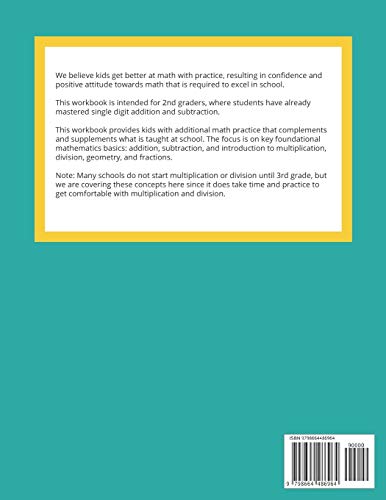 Math Workbook Grade 2: 100 Pages of Addition, Subtraction, and Beginning Multiplication, Division, Fraction (Math Workbooks)