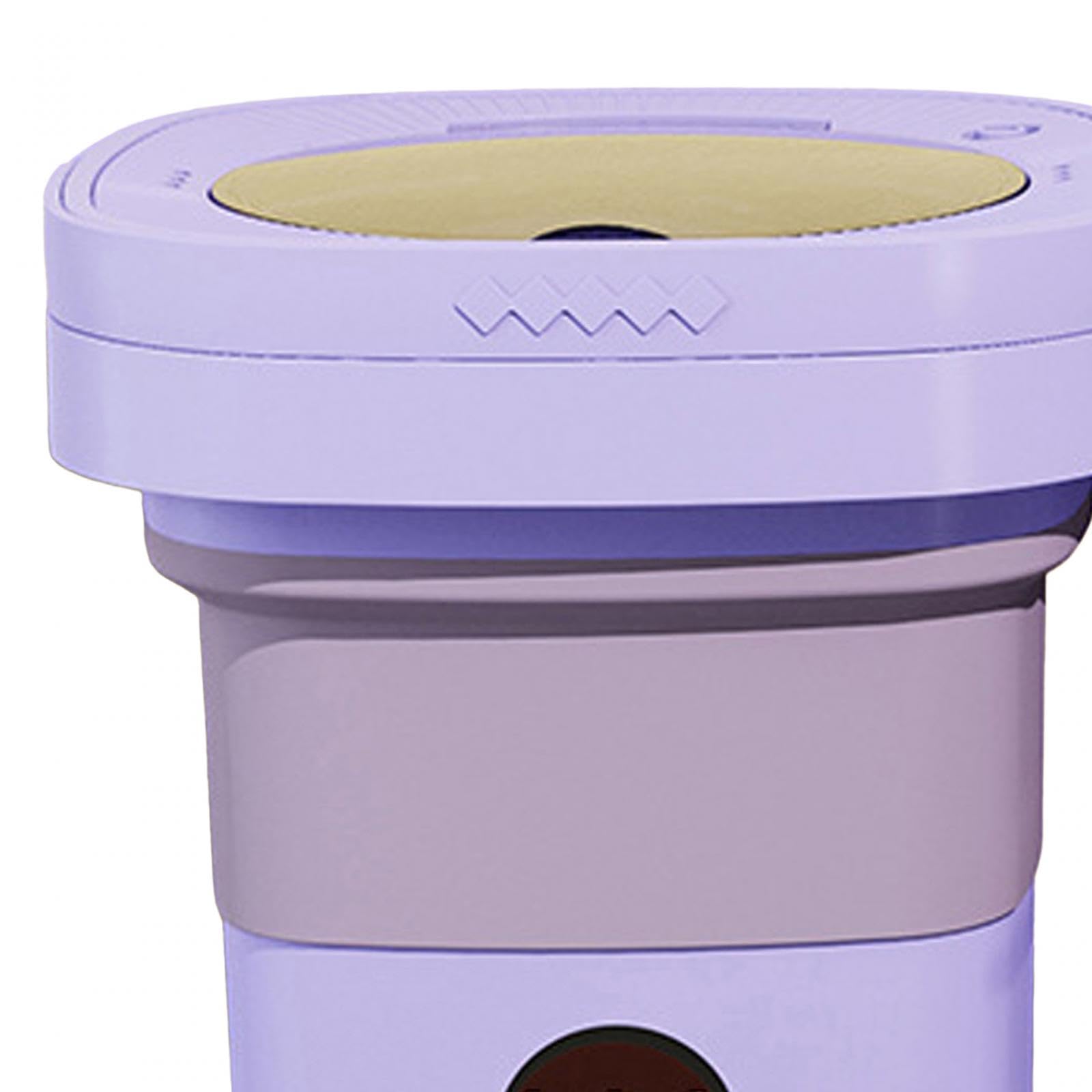 Bothyi Foldable Mini Washing Machine Portable Washing Machine Automatic Space Saving Small Washer Mini Washing Machine for Apartments Camping Socks, violet
