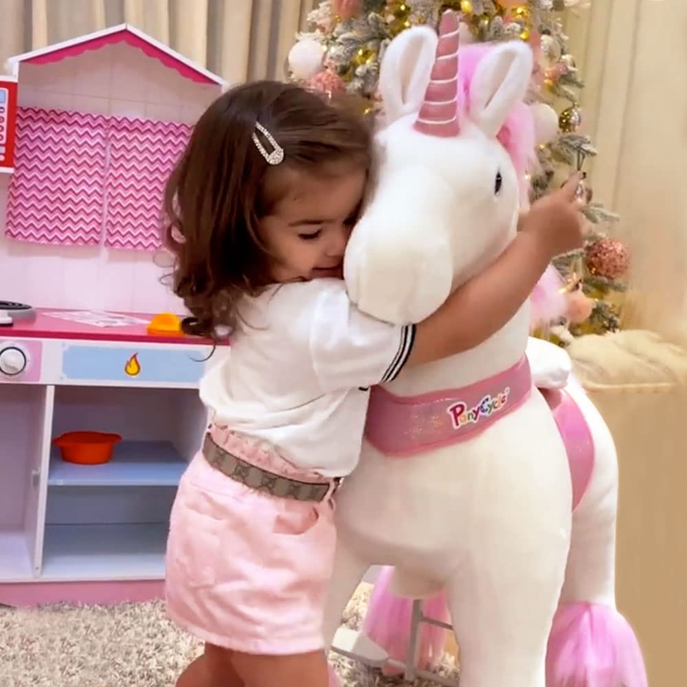 PonyCycle Ride On Unicorn Toys with Brake Classic Model U for Girls Giddy up Riding Pony Cycle (Pink, Size 3 for Age 3-5)
