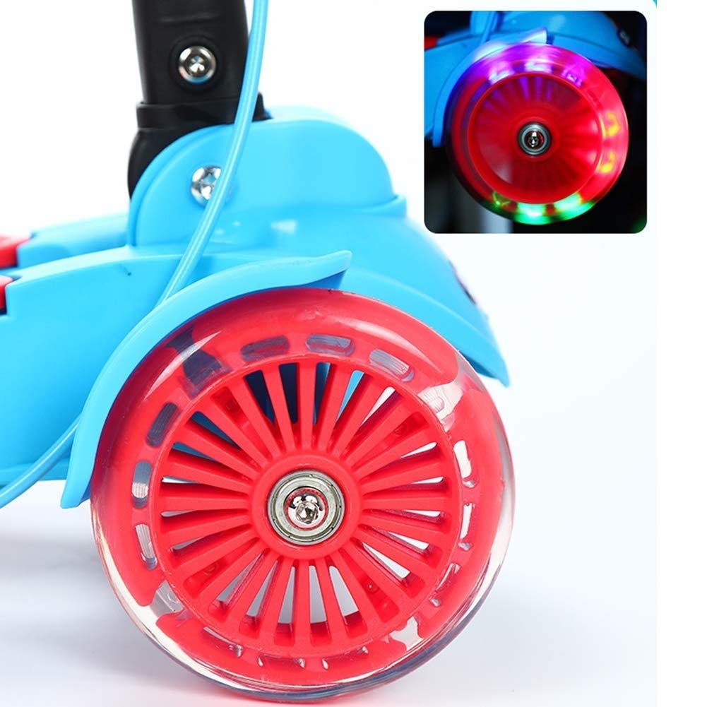 ygqtbc Swing Scooter Foldable Wiggle Kick Scooters Self Propelling Speeder Outdoor Sports with Height Adjustable Handlebar for Boys/Girl/Kids (Color : Purple)