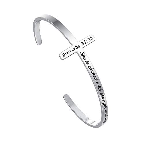 M MOOHAM Christian Gifts for Women, Religious Cross Bracelets Bible Verse Mantra Jewelry, Inspirational Bracelet Confirmation Gifts for Women Teen Girls Daughter