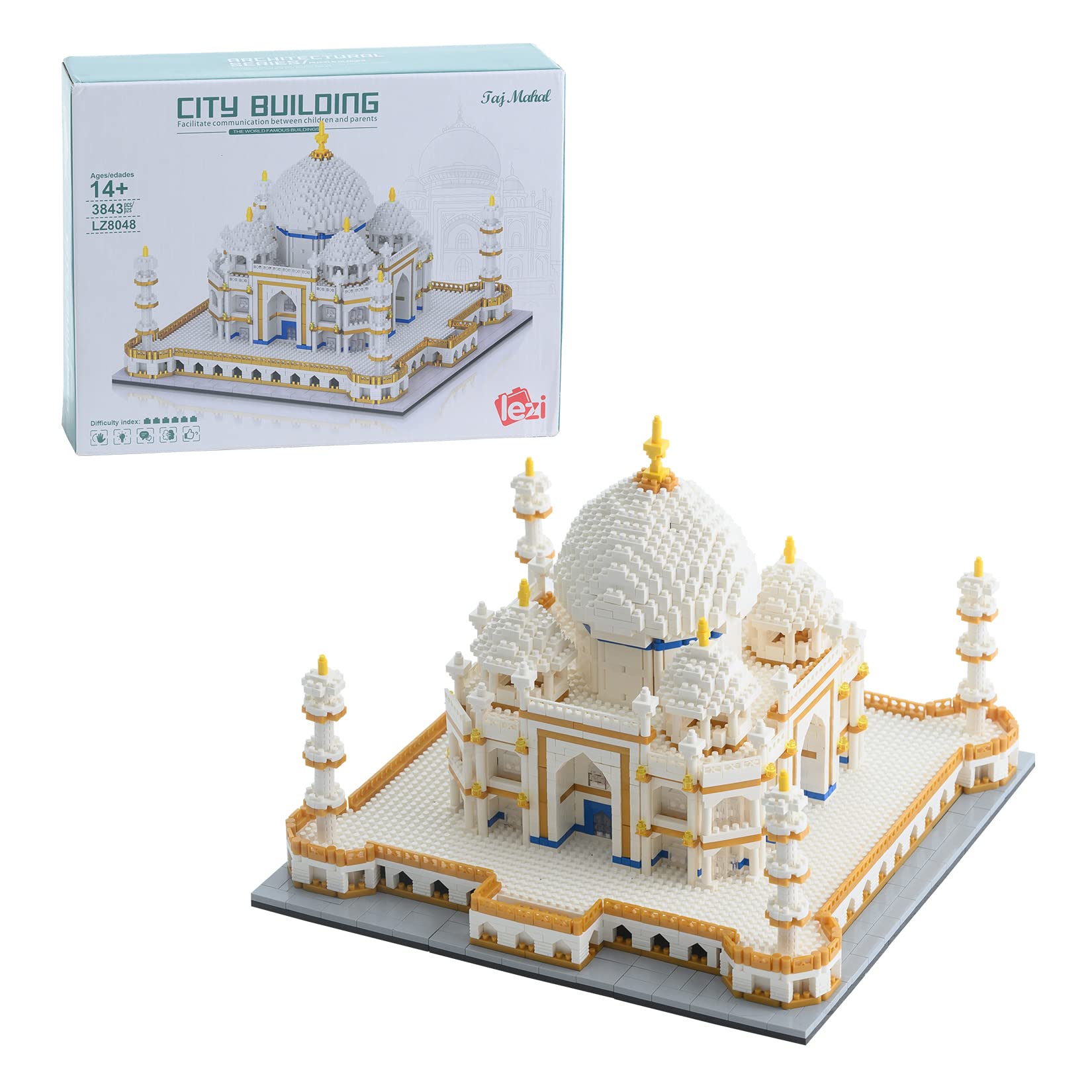 Tregoer Micro Mini Blocks Taj Mahal Building and Architecture Model Set,Mini Building Blocks Sets,Building and Architecture Toys Gifts for Kid and Adult(4000Pieces)