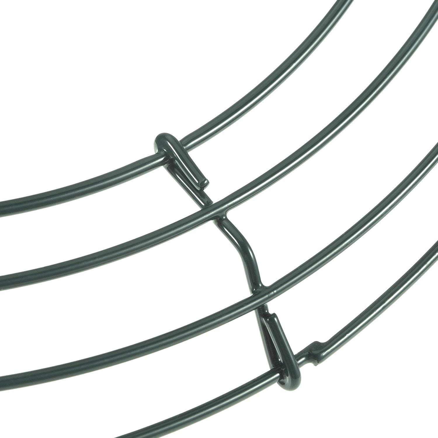 Poolan 3 Pack Dark Green Christmas Wire Wreath Frame 14 Inch Round DIY Craft Decoration Wire Wreath for Christmas Wedding Holidays Valentines Garden Home Party Decorations