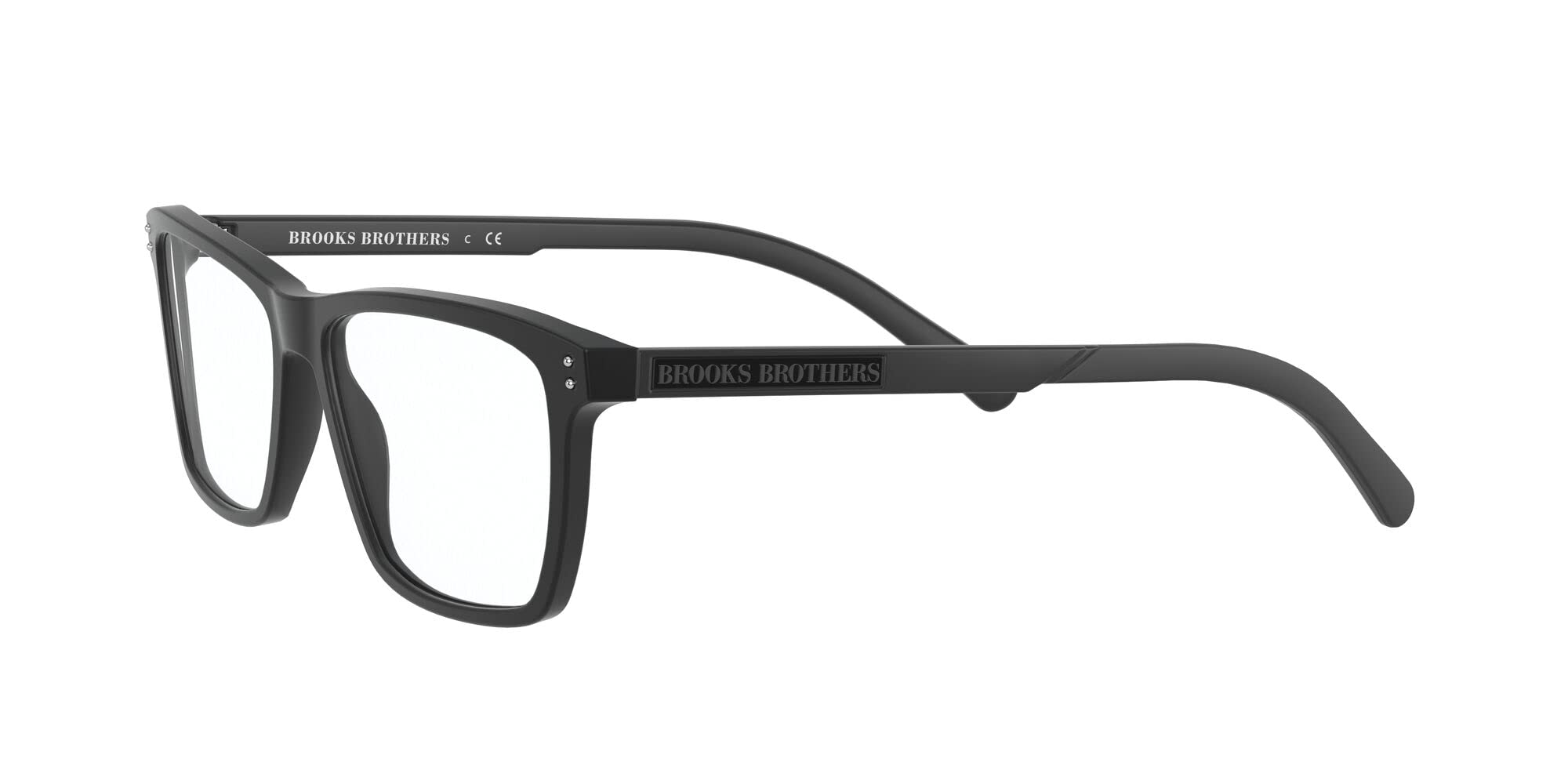 Brooks Brothers Men's Bb2048 Rectangular Prescription Eyewear Frames, Dark Tortoise/Black/Demo Lens, 56 mm