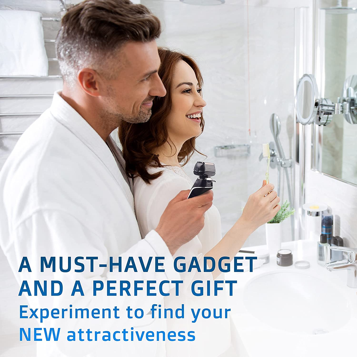 Electric Razor for Men, Wet/Dry, Rechargeable Shavers for Men, LED, 40,000 Cross-Cutting Actions/Min for Closest Shave, 5-Element Cutting System, Precision Trimmer