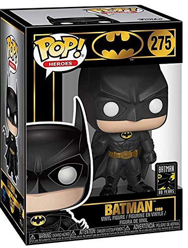 POP DC Heroes: Batman 80th - Batman (1989) Funko Vinyl Figure (Bundled with Compatible Box Protector Case), Multicolor, 3.75 inches