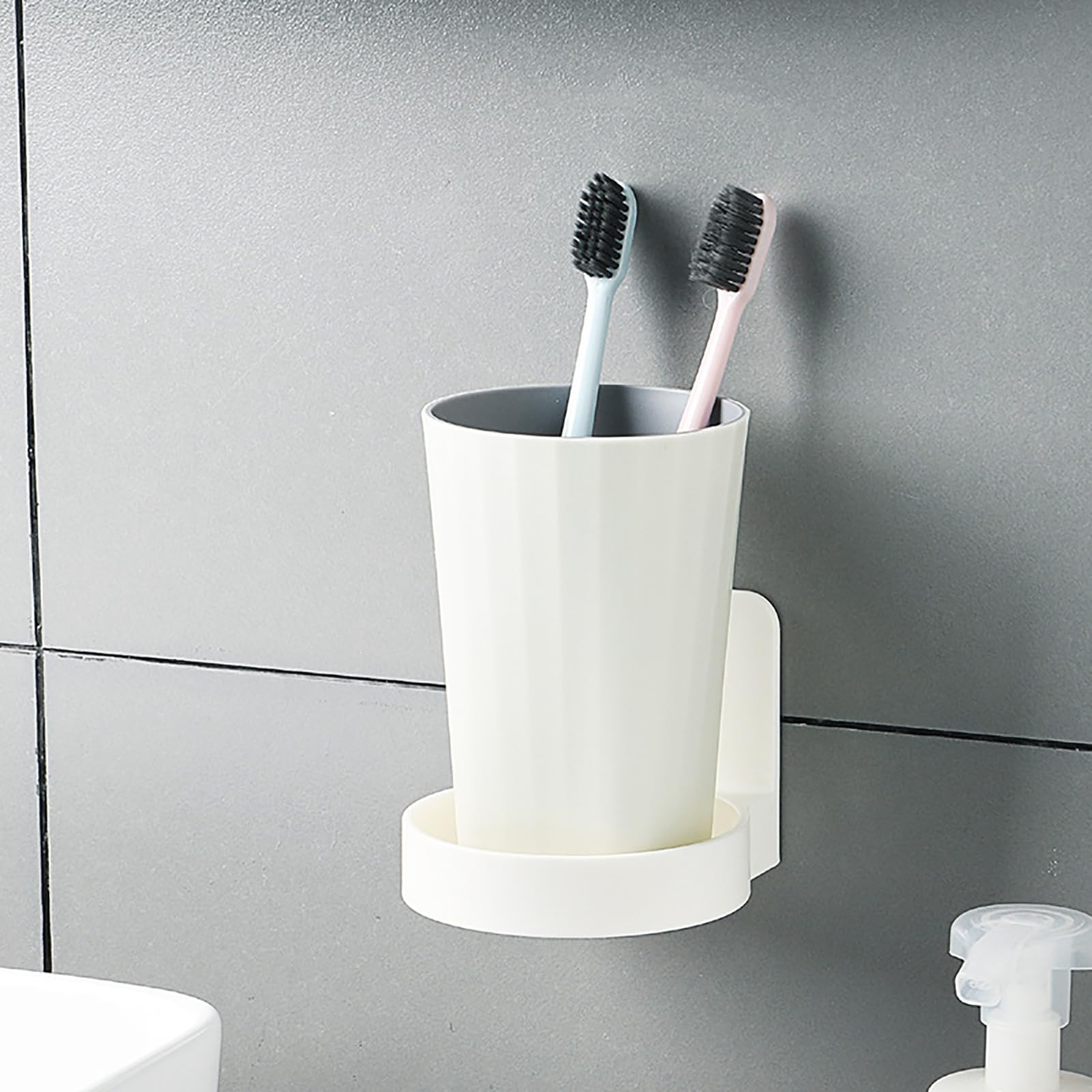 Cyrank Small Round Floating Shelf, Wall Mounted Cup Holder for Bathroom Shower Organizer Caddy Bottle Racks Small Wall Shelf Round Floating Shelves for Wall Decor