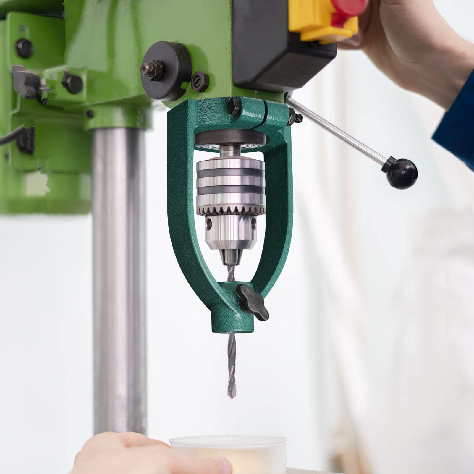 DOITOOL Drill Accessory Converter Attachment Accessories Machine Hole Bench Bit Location Mortiser Woodworking Log for Chisel Furniture Part Reducer Cutters Refit Mortise Cutter(40mm Drill Sleeve)