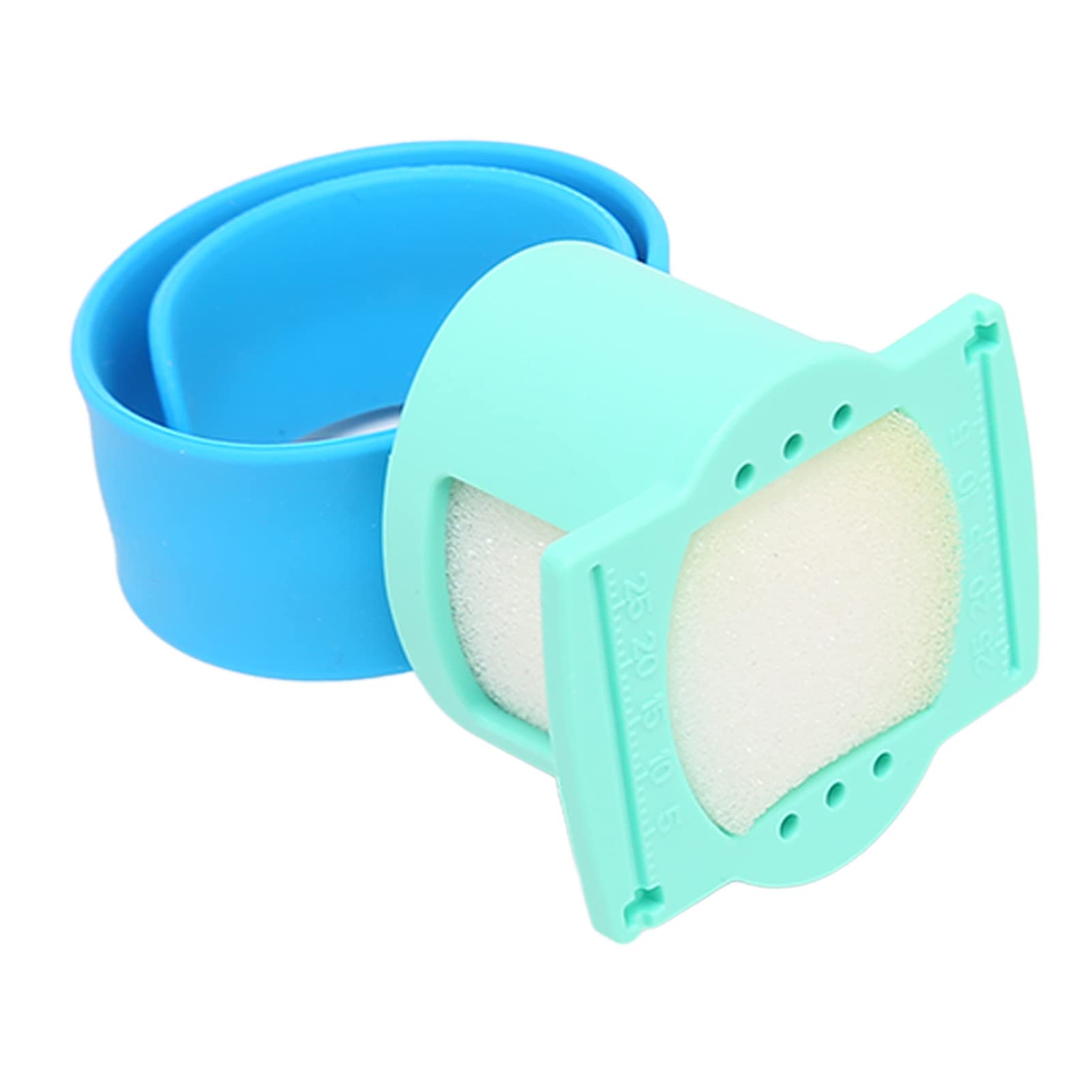 Endo Measuring Block, Dental Measuring Ruler Heat Resistant Easy Cleaning Clear Scale Handheld Robust with 2PCS Spare Sponge for Hospital (Green)