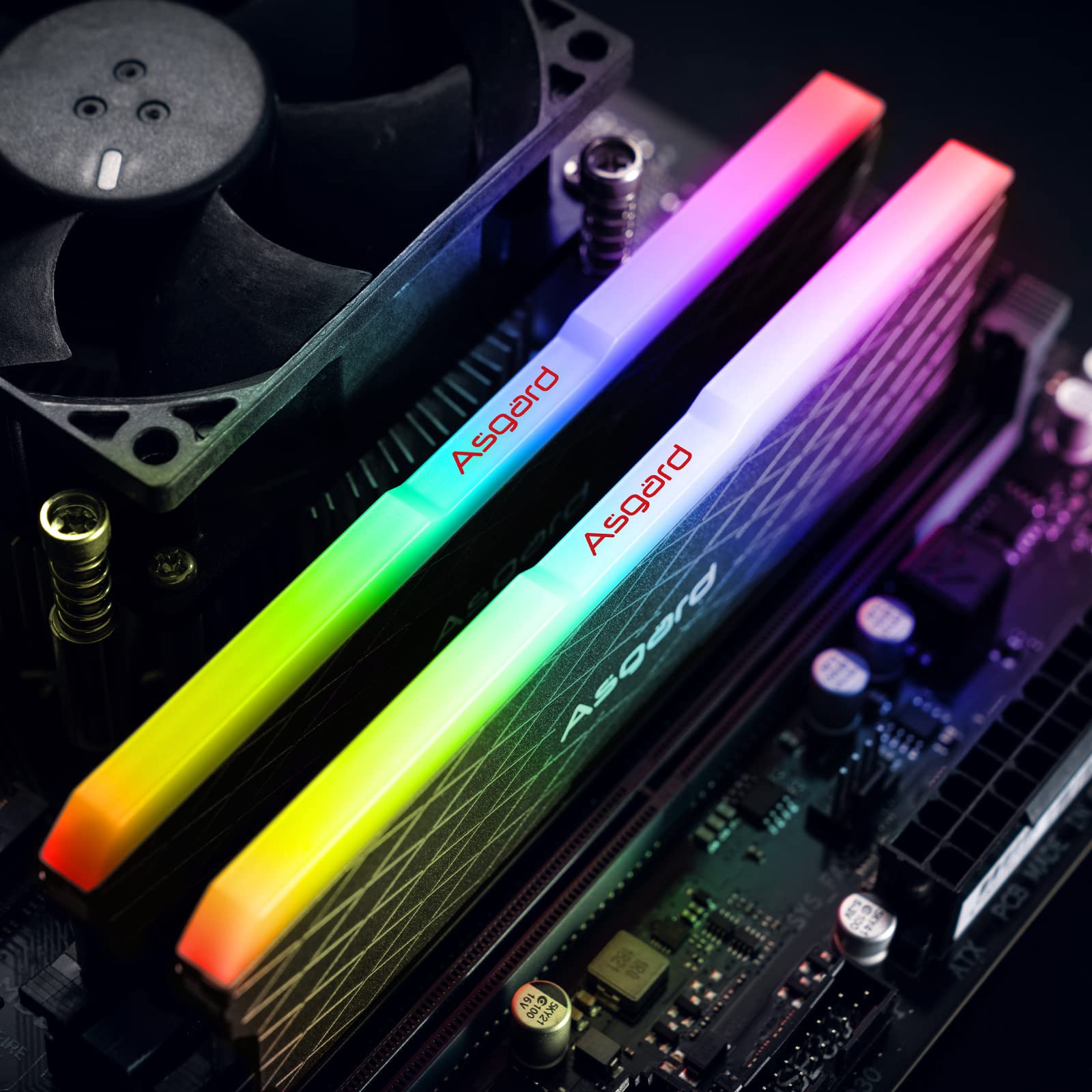 DDR4 Ram,Asgard Valkyrie Series 32GB (2 x 16GB) 288-Pin DRAM DDR4 3200 CL-18-22-22-42 1.35V Dual Channel Desktop Memory Model - White