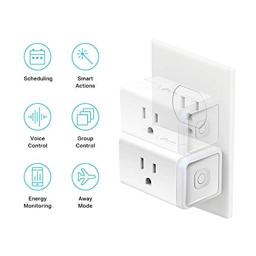 Kasa Smart Plug Mini with Energy Monitoring, Smart Home Wi-Fi Outlet Works with Alexa, Google Home & IFTTT, Wi-Fi Simple Setup, No Hub Required (KP115), White β A Certified for Humans Device